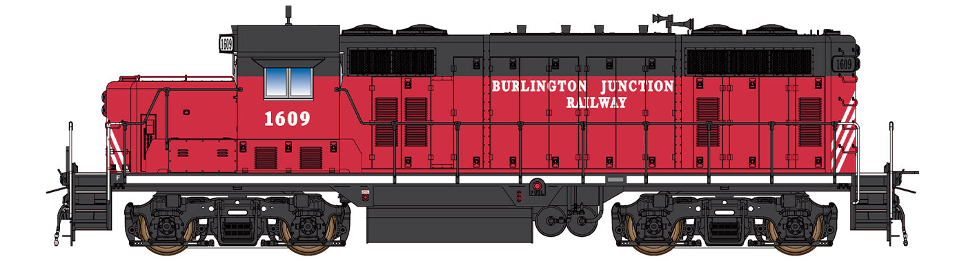 Intermountain HO Scale Burlington Junction Railway BJRY GP16 w/ DCC and Sound – Fusion Scale Hobbies