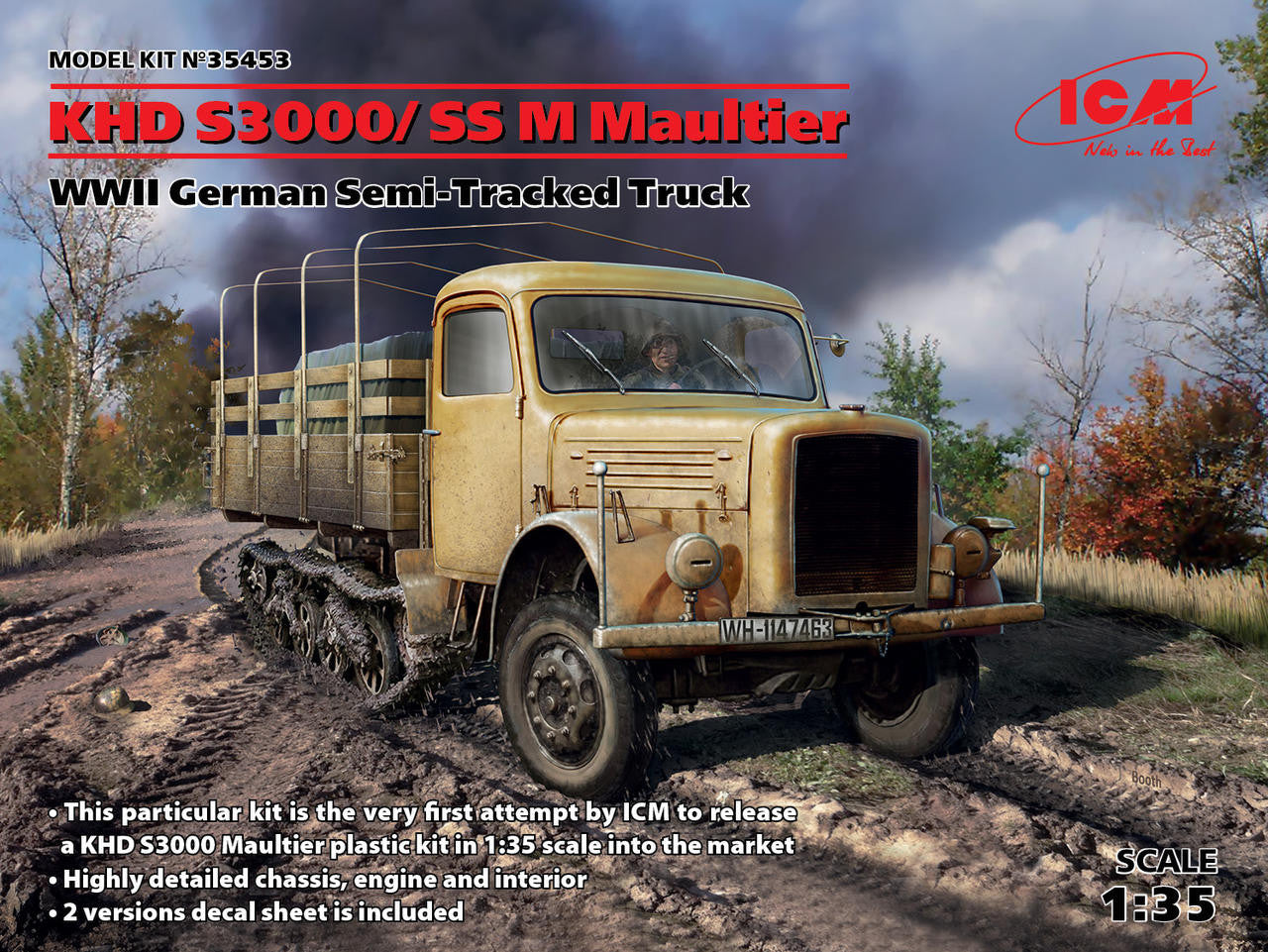 ICM Models 1/35 ICM KHD S3000/SS M Maultier, WWII German Semi-Tracked – Fusion Scale Hobbies