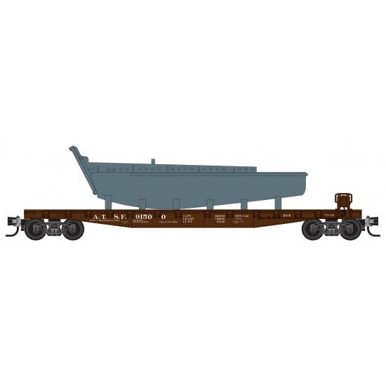 Micro Trains N Scale 50' Flat Car Fishbelly Side with Side Mount Brake – Fusion Scale Hobbies