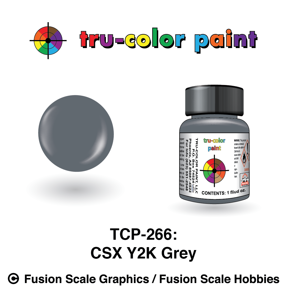 Tru Color Paint CSX Y2K Gray 1oz – Fusion Scale Hobbies