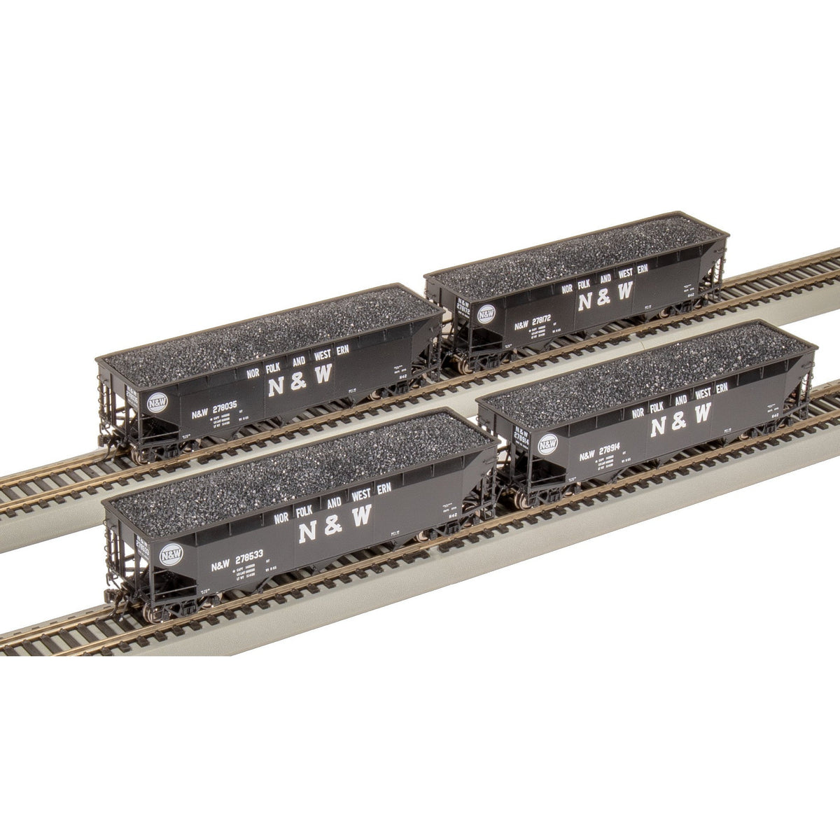 Broadway Limited HO Scale AAR 70t 3-Bay Hoppers 4pk N&W – Fusion Scale ...