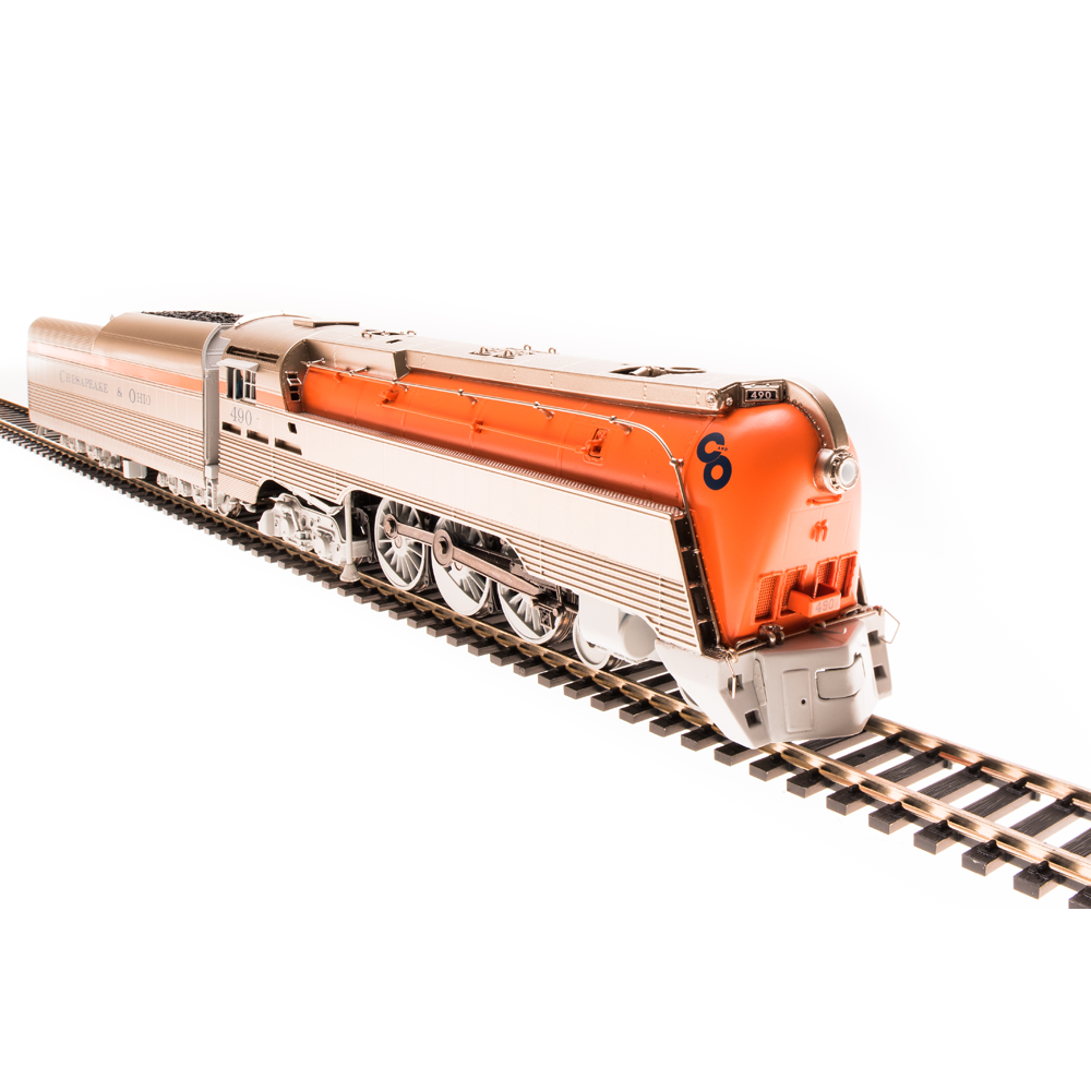 Broadway Limited HO HY C&O L-1 4-6-4 Hudson #491 Steam Loco/orange boi ...