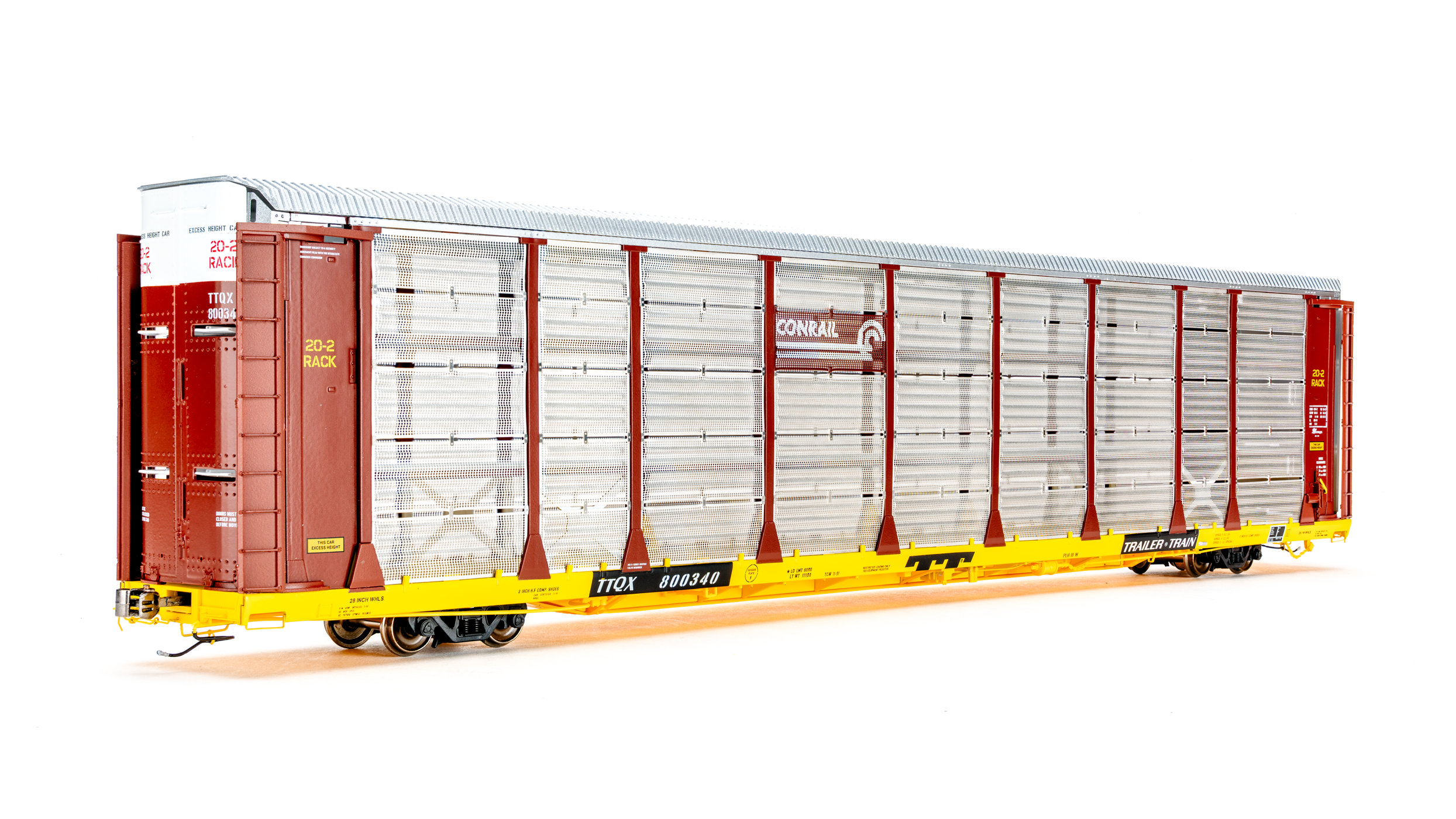 Class One Model Works HO Scale Conrail TTQX 800742 Thrall 20-2 Autorac ...