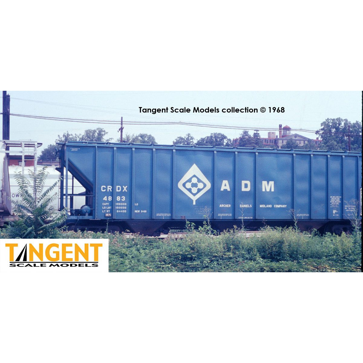 Tangent CRDX "ADM Blue Lease 9-1966" GATC 4500 Covered Hopper #4880 – Fusion Scale Hobbies