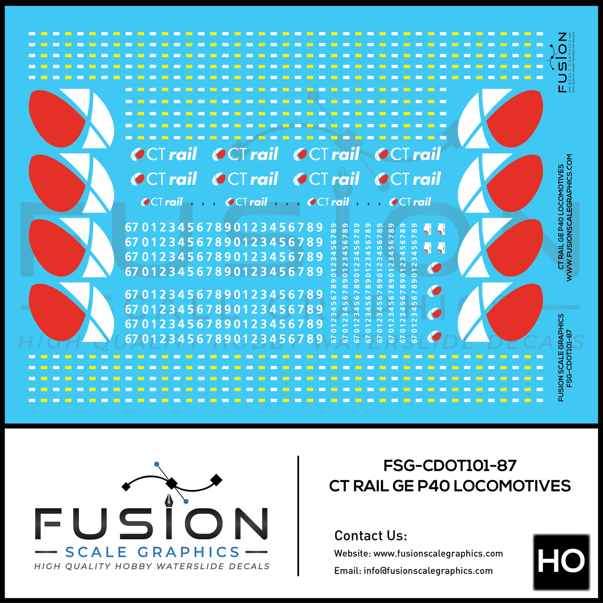 HO Scale CT Rail GE P40DC Locomotive Decal Set – Fusion Scale Hobbies