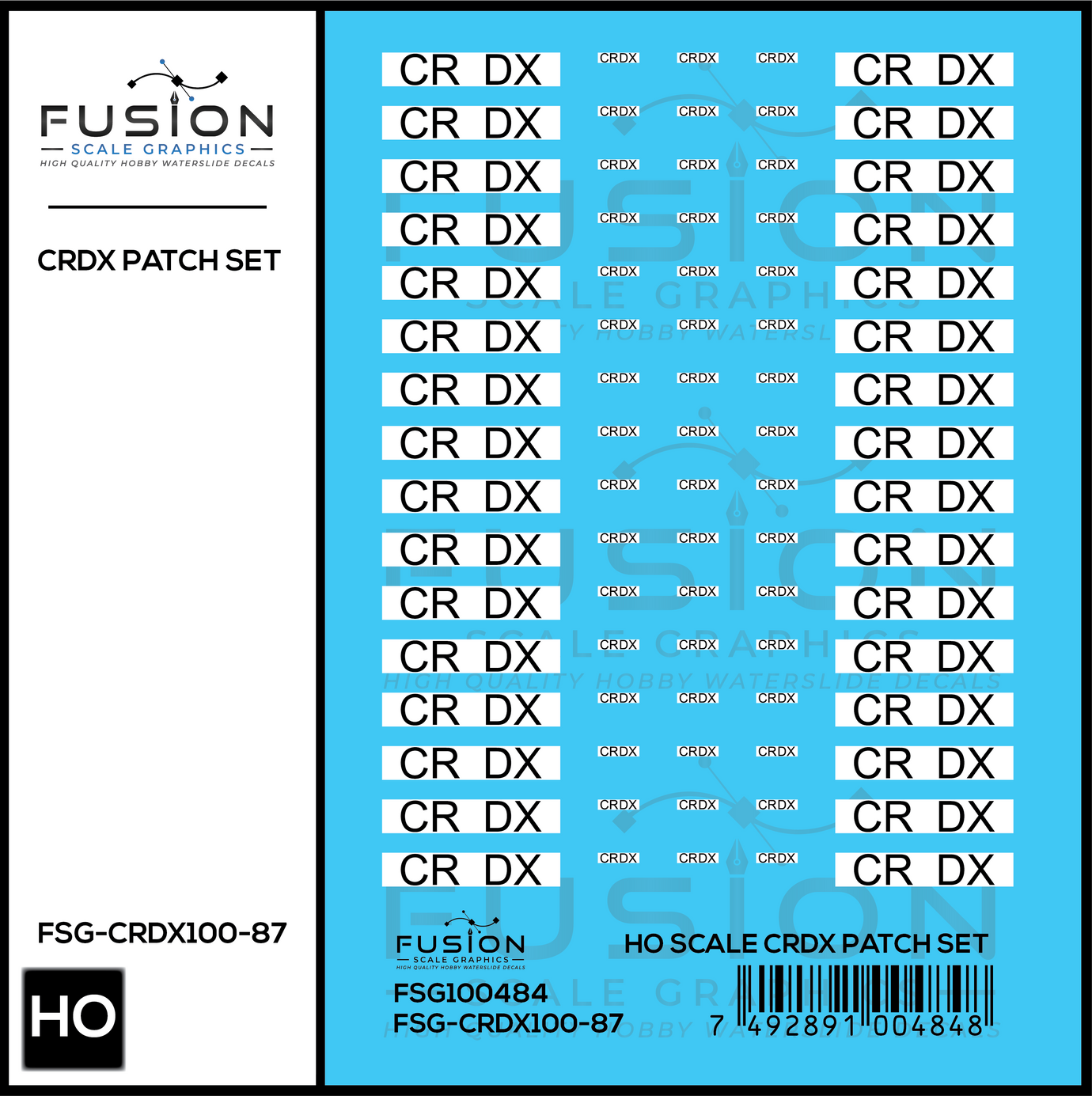 HO Scale CRDX Black W/ White Patch Freight Car Repatch Decal Set – Fusion Scale Hobbies