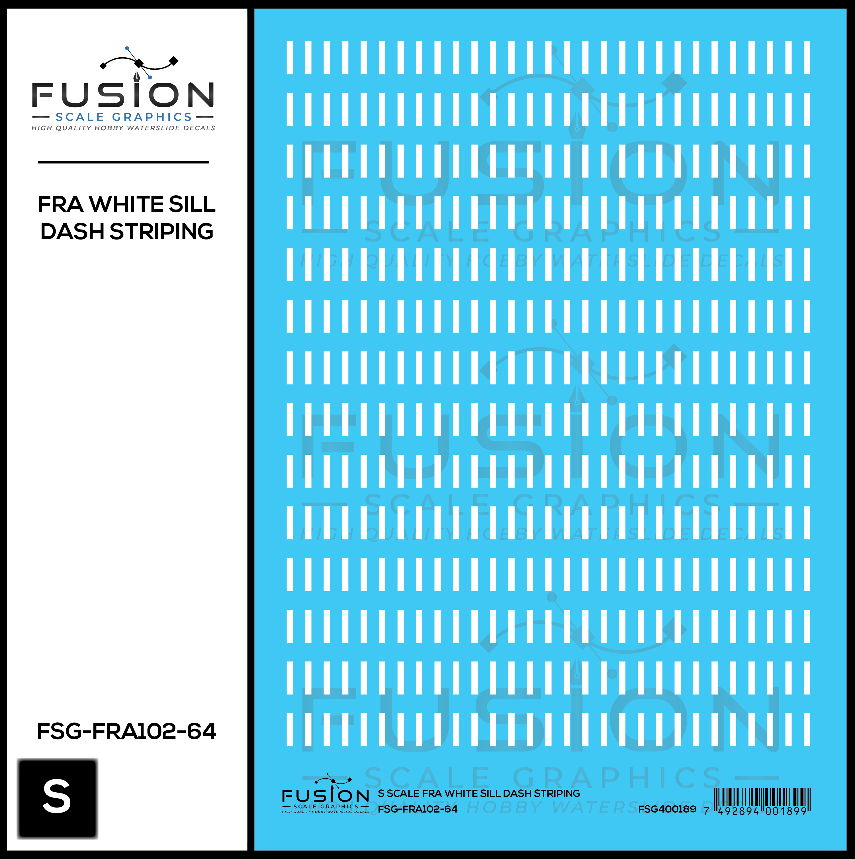 S Scale FRA White Safety Dash Sill Striping Decal Set – Fusion Scale ...