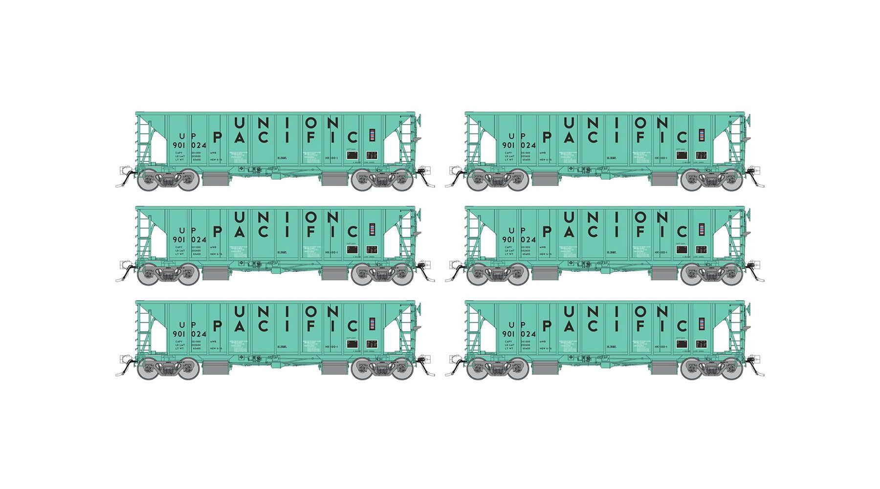 Rapido HO Union Pacific Early NSC Ballast Car 6 Pack – Fusion Scale Hobbies