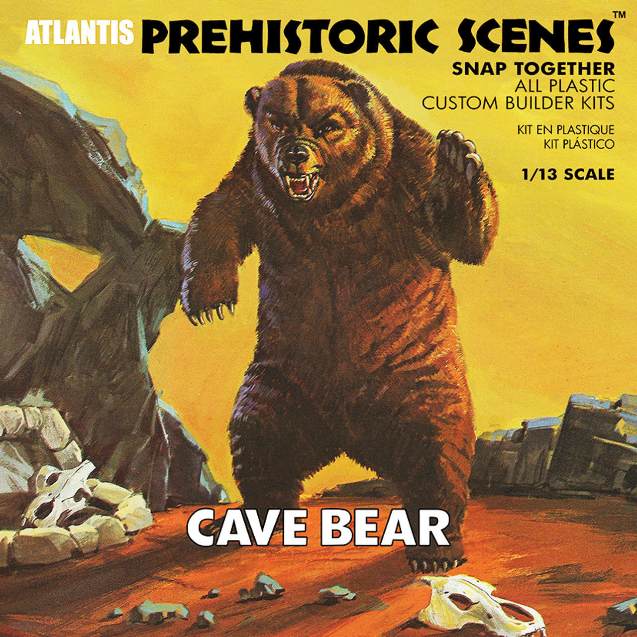 Atlantis Models 1/13 Prehistoric Scenes Cave Bear Plastic Model Kit ...