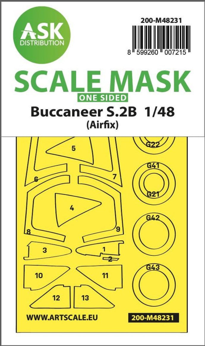 Art Scale 1/48 Art Scale Buccaneer S.2B one-sided express fit mask for ...