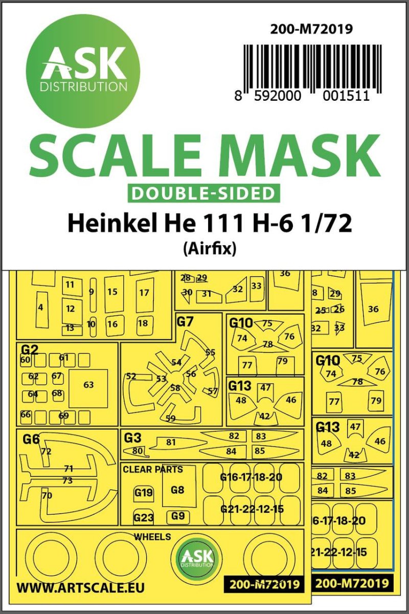 Art Scale 1/72 Art Scale Heinkel He 111 H-6 double-sided for Airfix ...