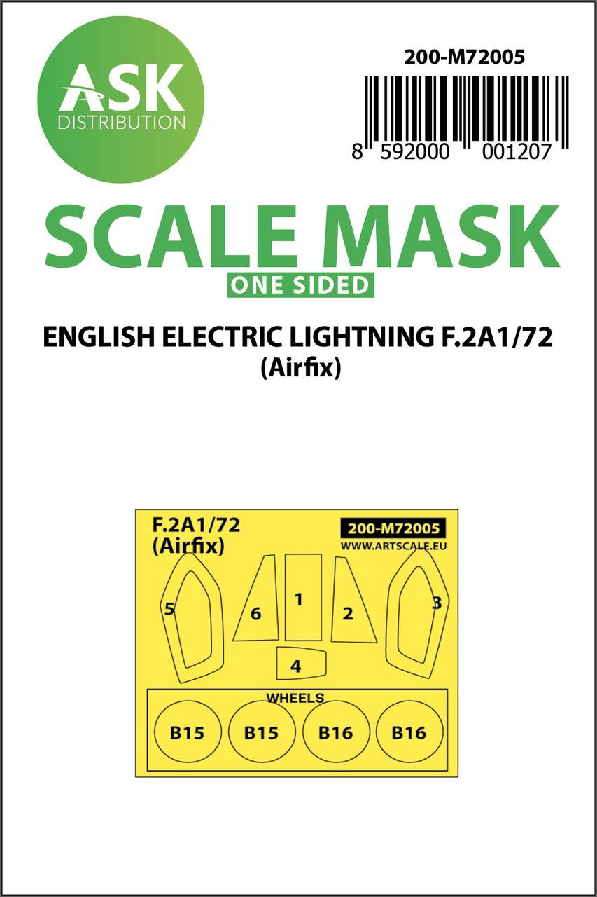 Art Scale 1/72 Art Scale EE Lightning F.2A one-sided painting mask for ...