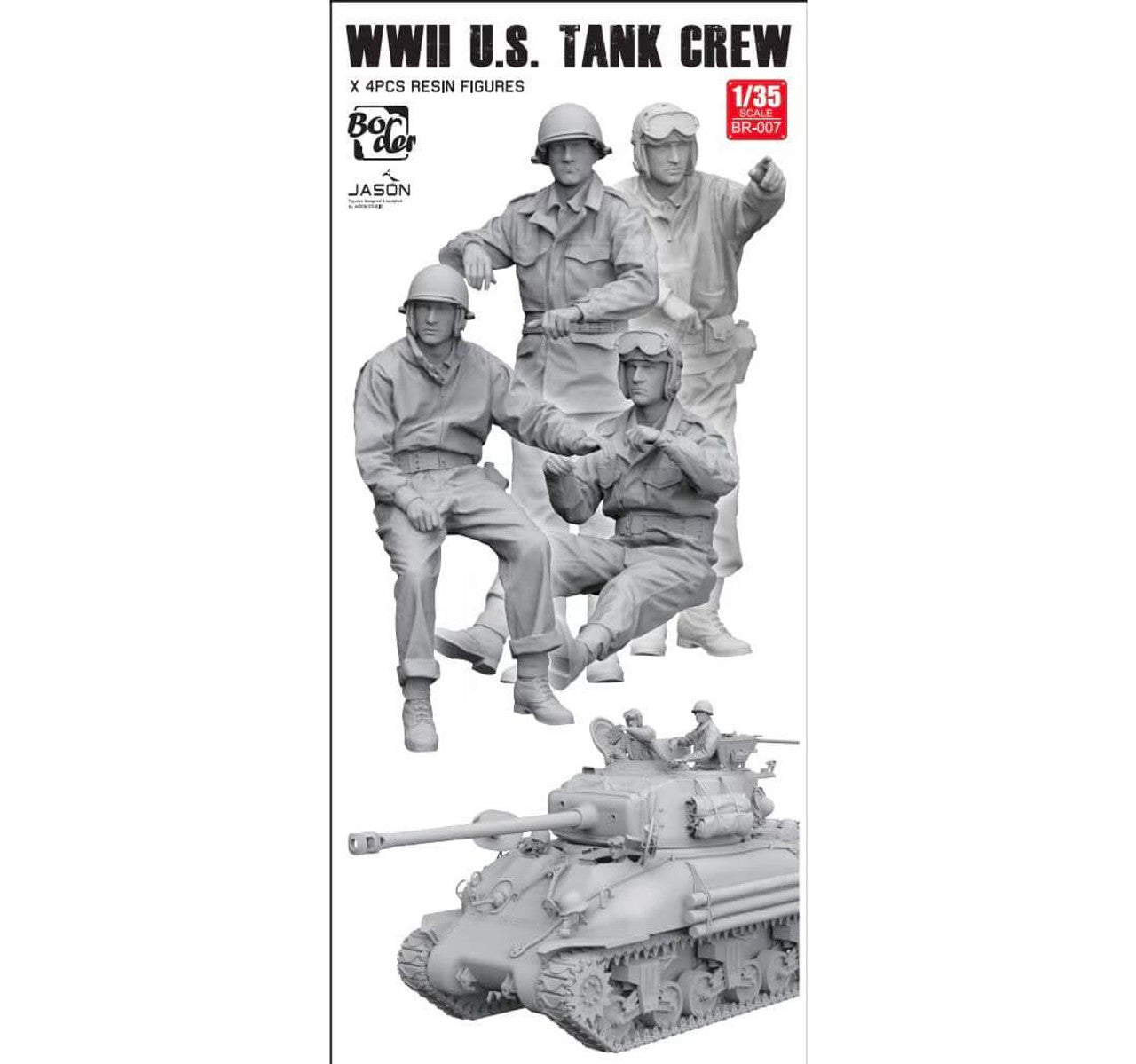 Border Model 1/35 Border Model WW II US Tank Crew Resin Figure Set ...