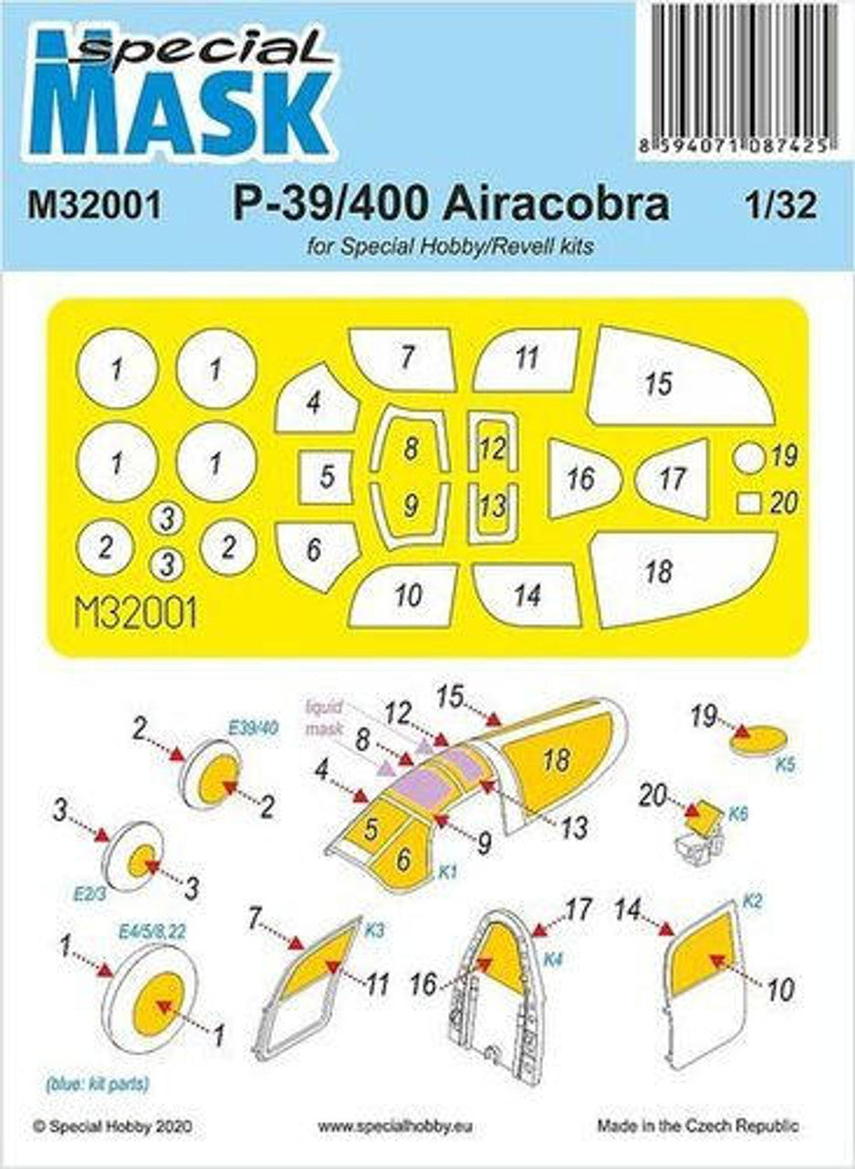 Special Hobby 1/32 Special Hobby P-39 Airacobra Mask Paint Mask ...
