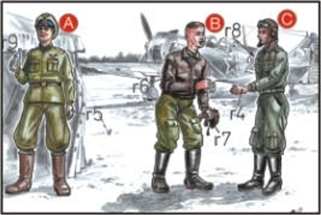 CMK 1/72 Soviet Pilots (2 fig.) And Mechanic WW II – Fusion Scale Hobbies
