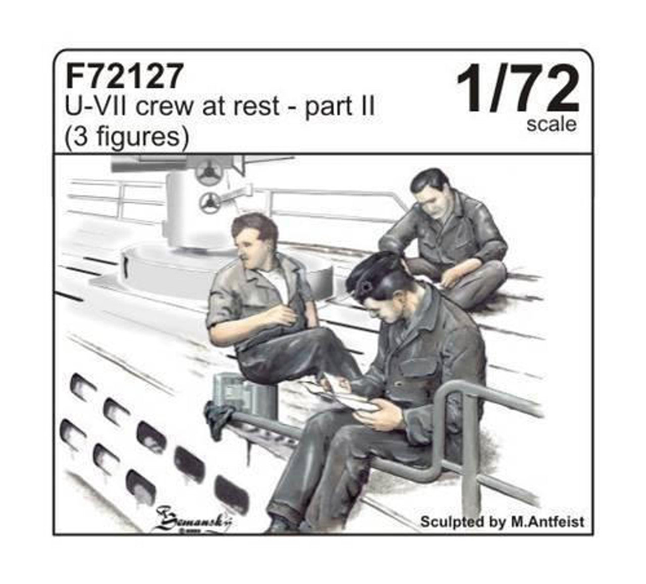 CMK 1/72 U-VII crew at rest part II (3 fig.) Resin Figure Model Kit ...