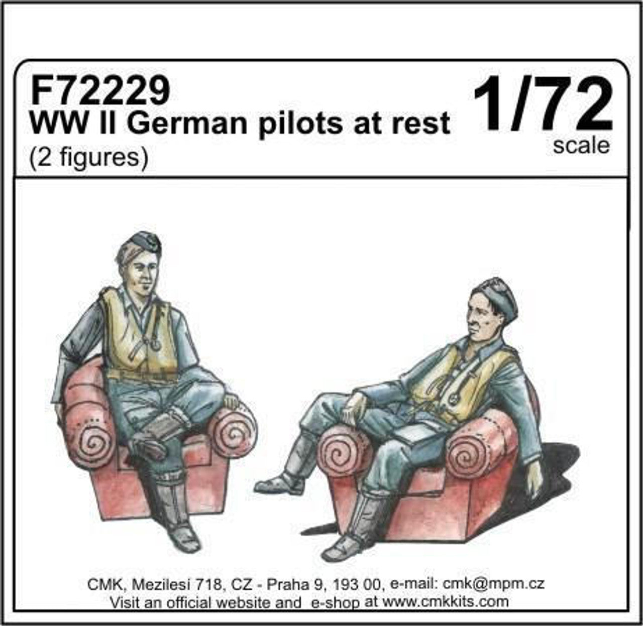 CMK 1/72 WWII German pilots at rest Resin Figure Model Kit – Fusion ...