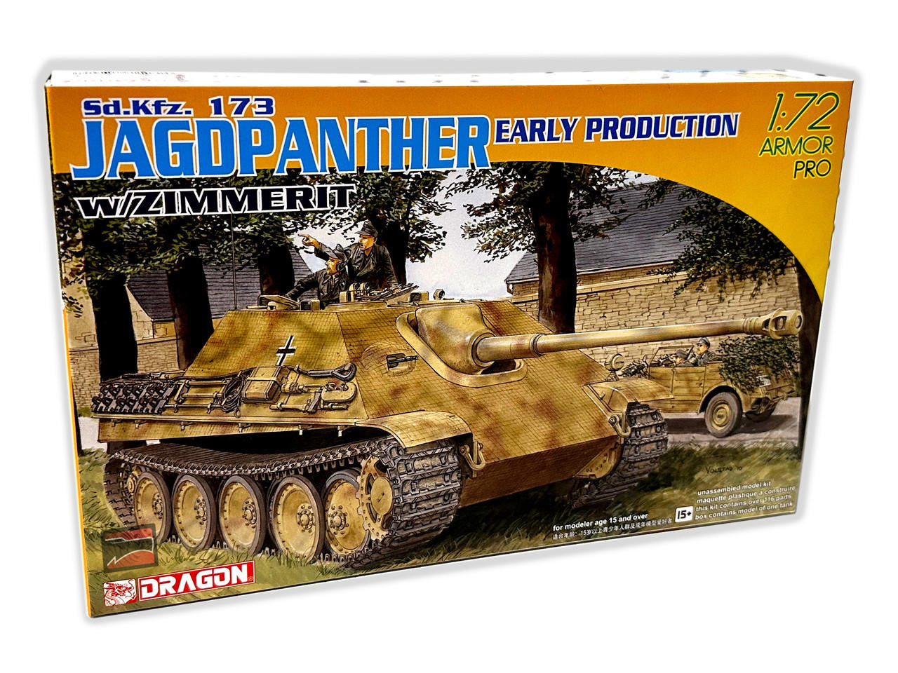 Dragon 1/72 Dragon JAGDPANTHER EARLY w/ZIMMERIT – Fusion Scale Hobbies
