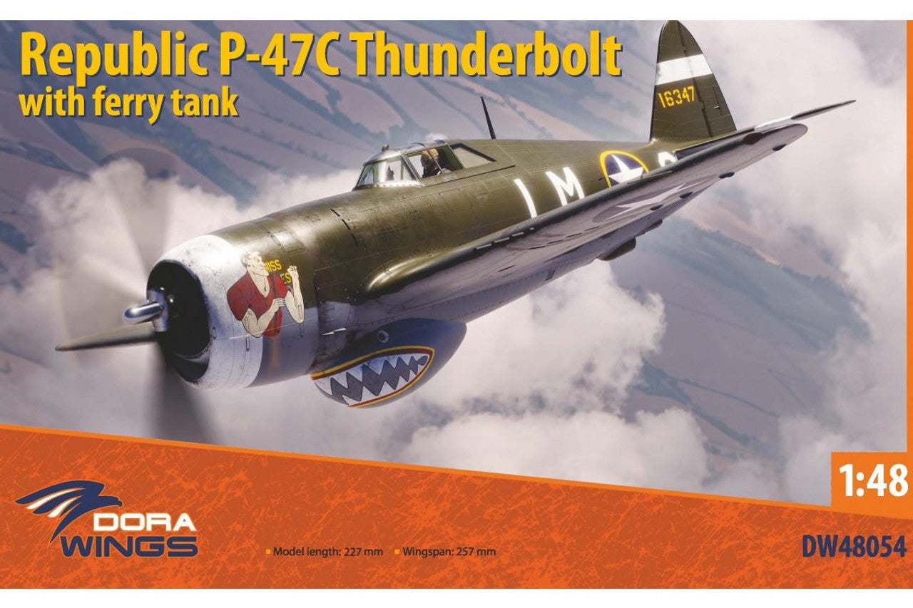 Dora Wings 1/48 Dora Wings Republic P-47C Thunderbolt w/Ferry Tank Pla ...