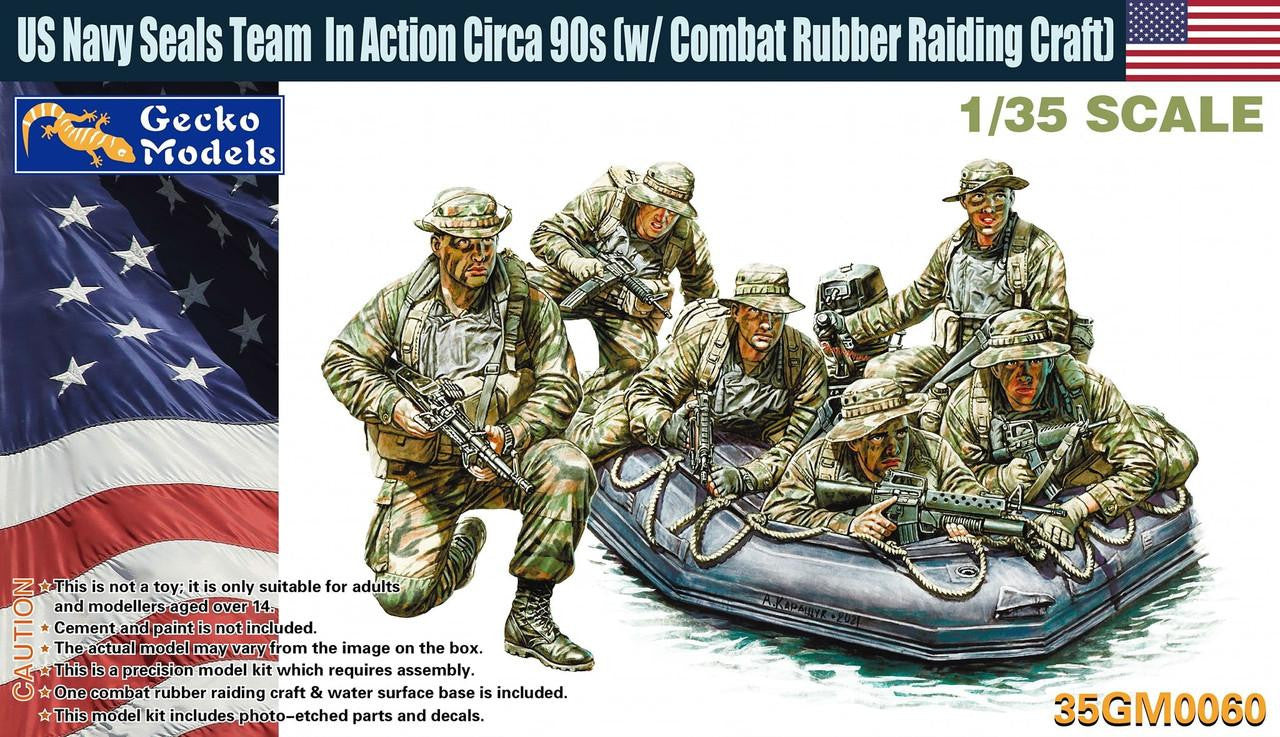 Gecko Models 1/35 Models US Navy Seals Team In Action Circa 90s (w-Com ...