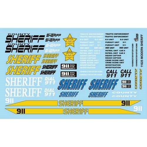 Gofer Racing Decals Sheriff Decal – Fusion Scale Hobbies