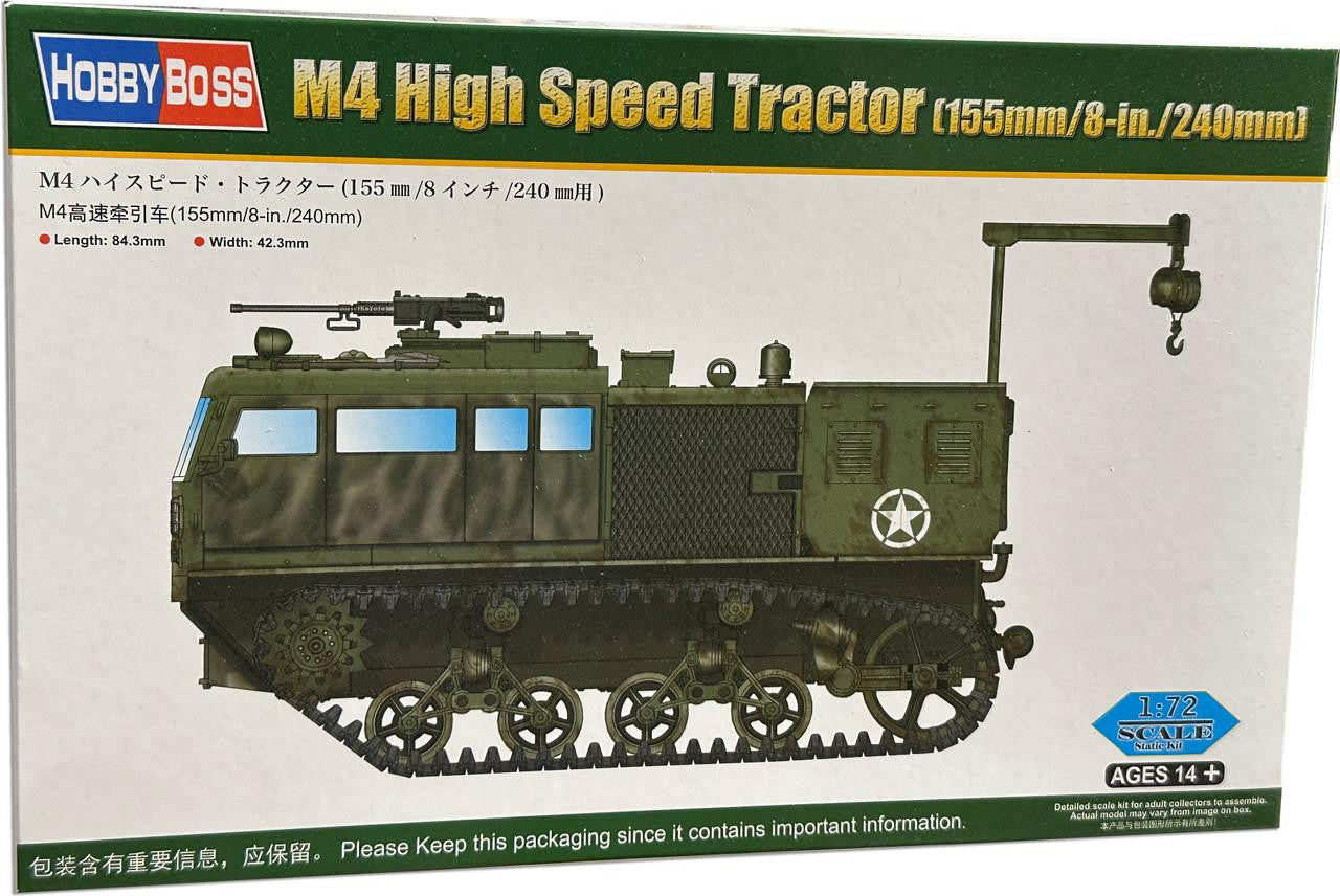 Hobby Boss 1/72 Hobby Boss M4 High Speed Tractor (155mm/8-in./240mm) - – Fusion Scale Hobbies