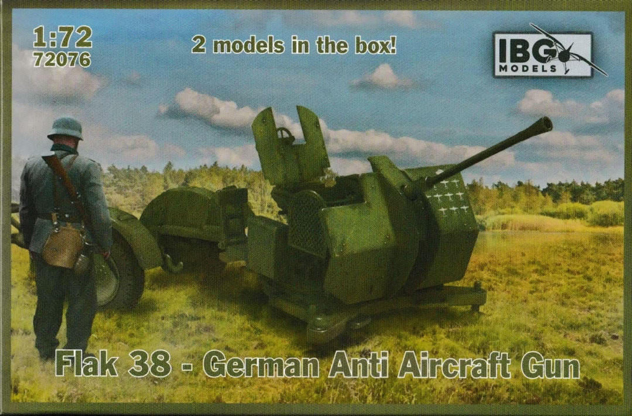 IBG Models 1/72 IBG Flak 38 German Anti Aircraft Gun (2 in the box ...