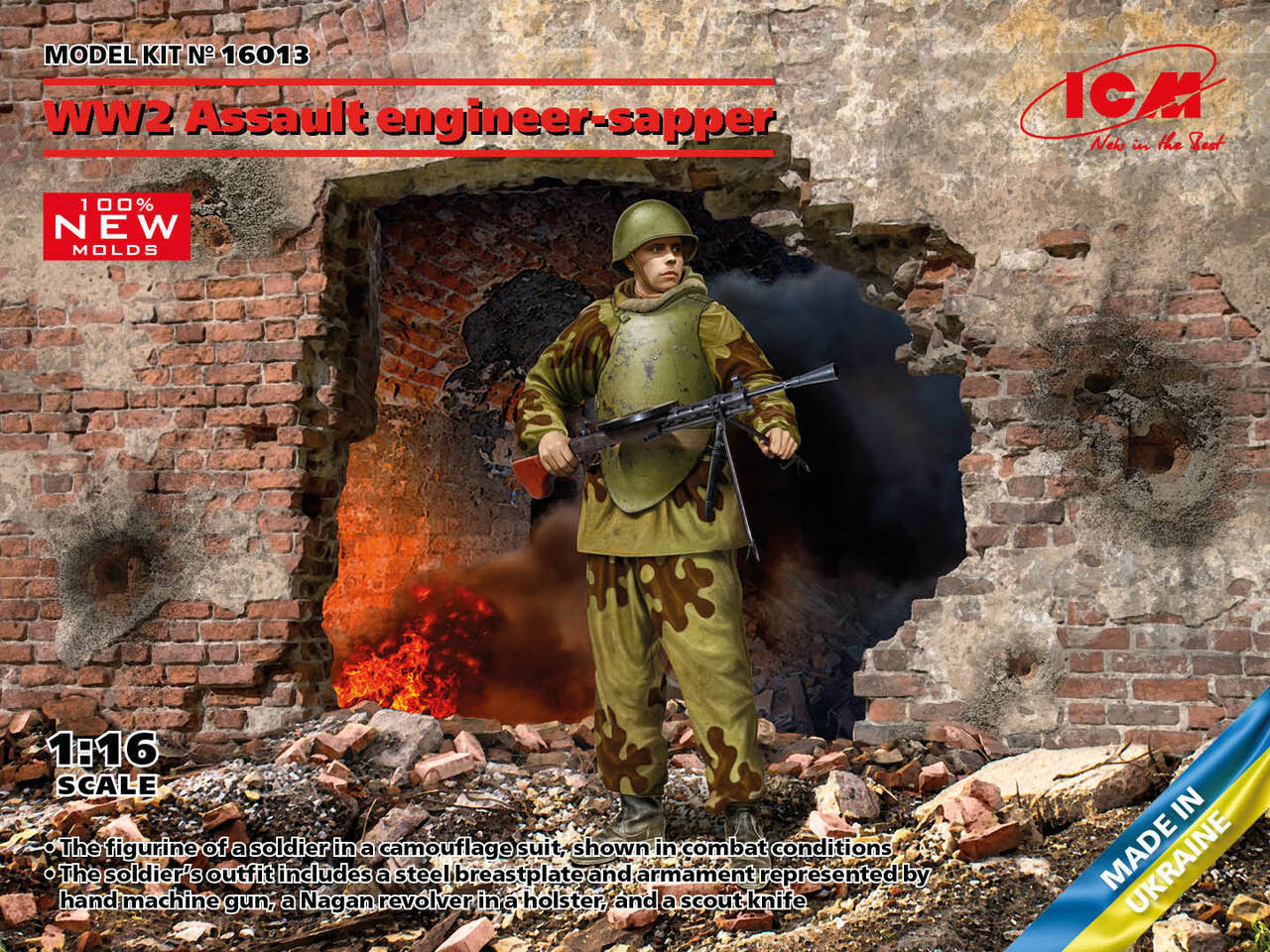ICM Models 1/16 WWII Assault Engineer-Sapper Figure Model Kit – Fusion ...