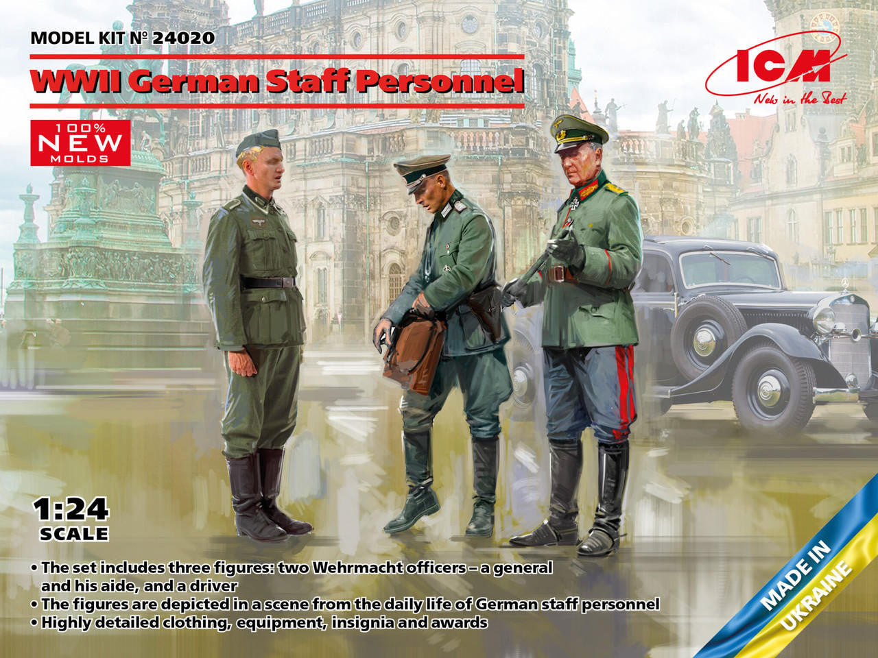 ICM Models 1/24 WWII German Staff Personnel Figures – Fusion Scale Hobbies