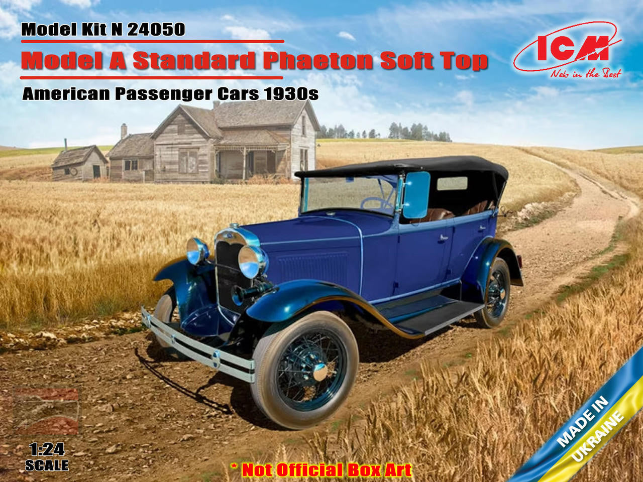 ICM Models 1/24 Model A Standard Phaeton Soft Top 1930s – Fusion Scale Hobbies
