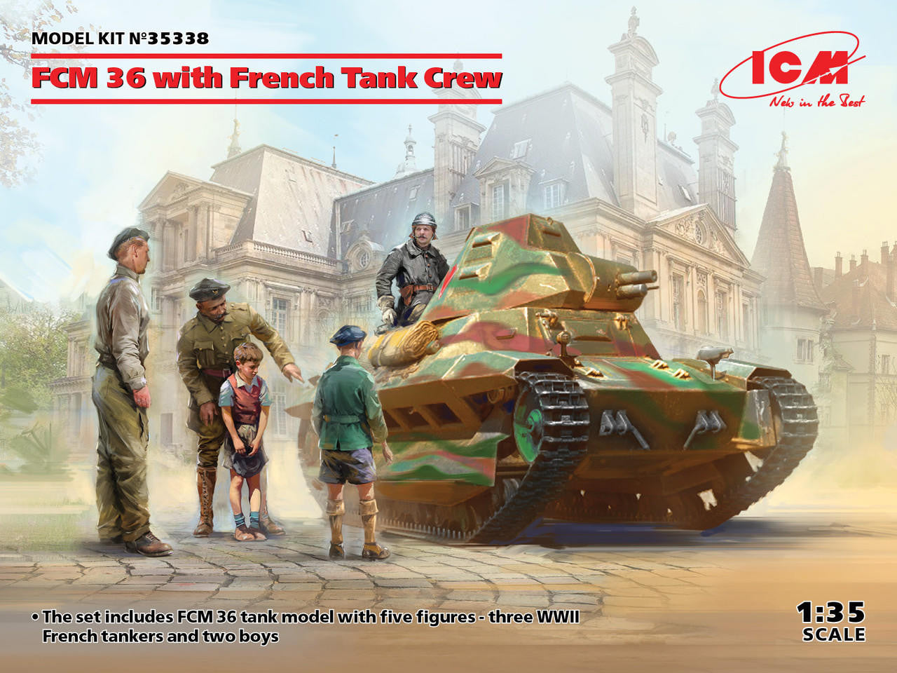 ICM Models 1/35 ICM FCM 36 with French Tank Crew – Fusion Scale Hobbies