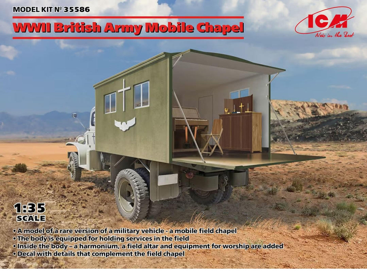 ICM Models 1/35 WWII British Army Mobile Chapel – Fusion Scale Hobbies