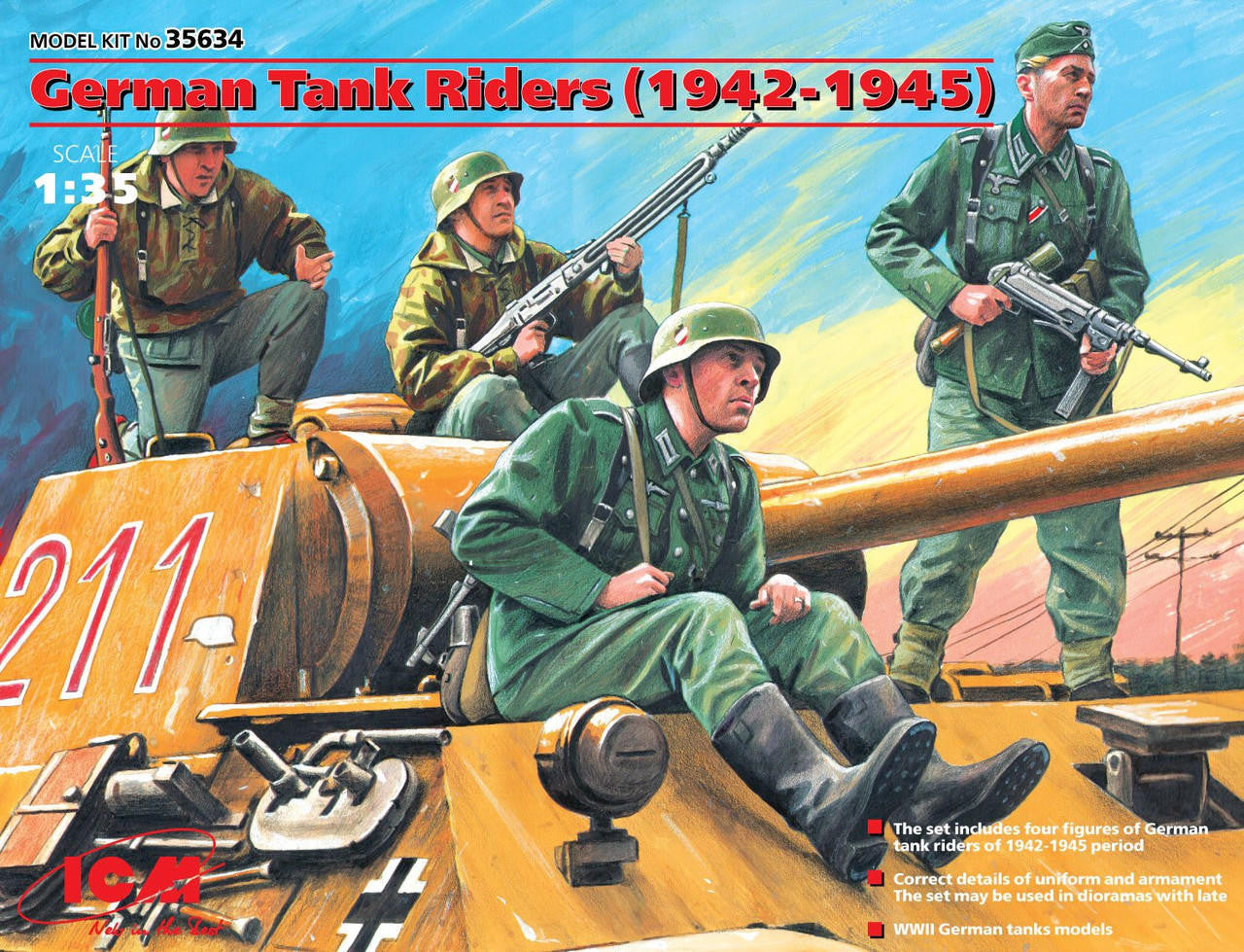 ICM Models 1/35 German Tank Riders (1942-1945), (4 figures) – Fusion ...