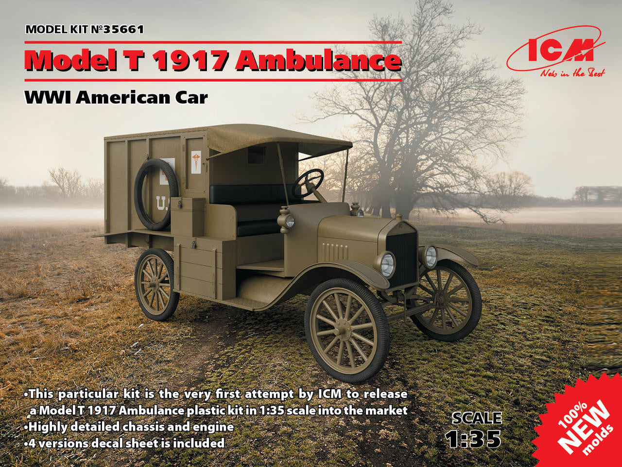 ICM Models 1/35 ICM Model T 1917 Ambulance, WWI American Car – Fusion ...