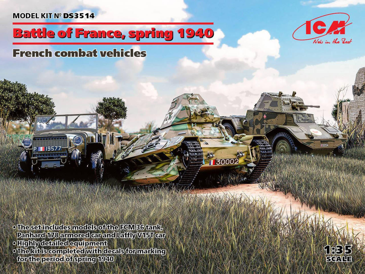 ICM Models 1/35 ICM Battle of France Spring 1940 French Combat Vehicle ...