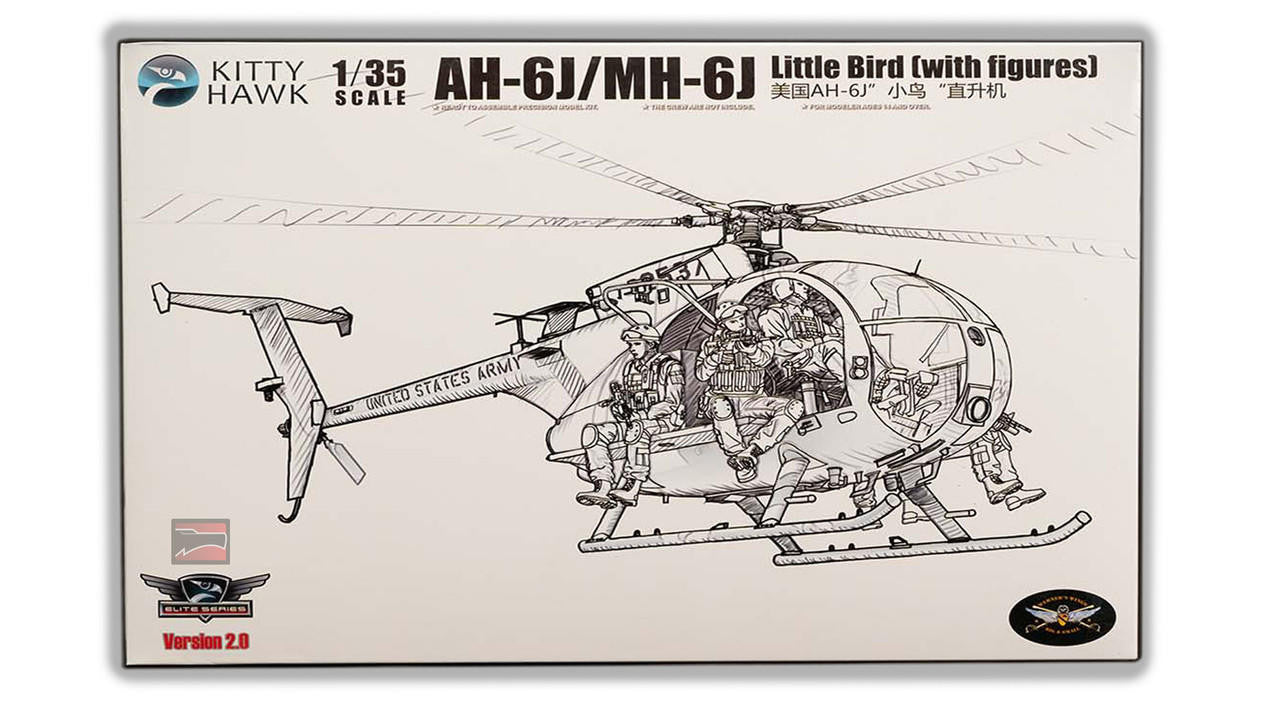 Kitty Hawk 1/35 Kitty Hawk AH-6J/MH-6J Little Bird (with figures) Plas ...