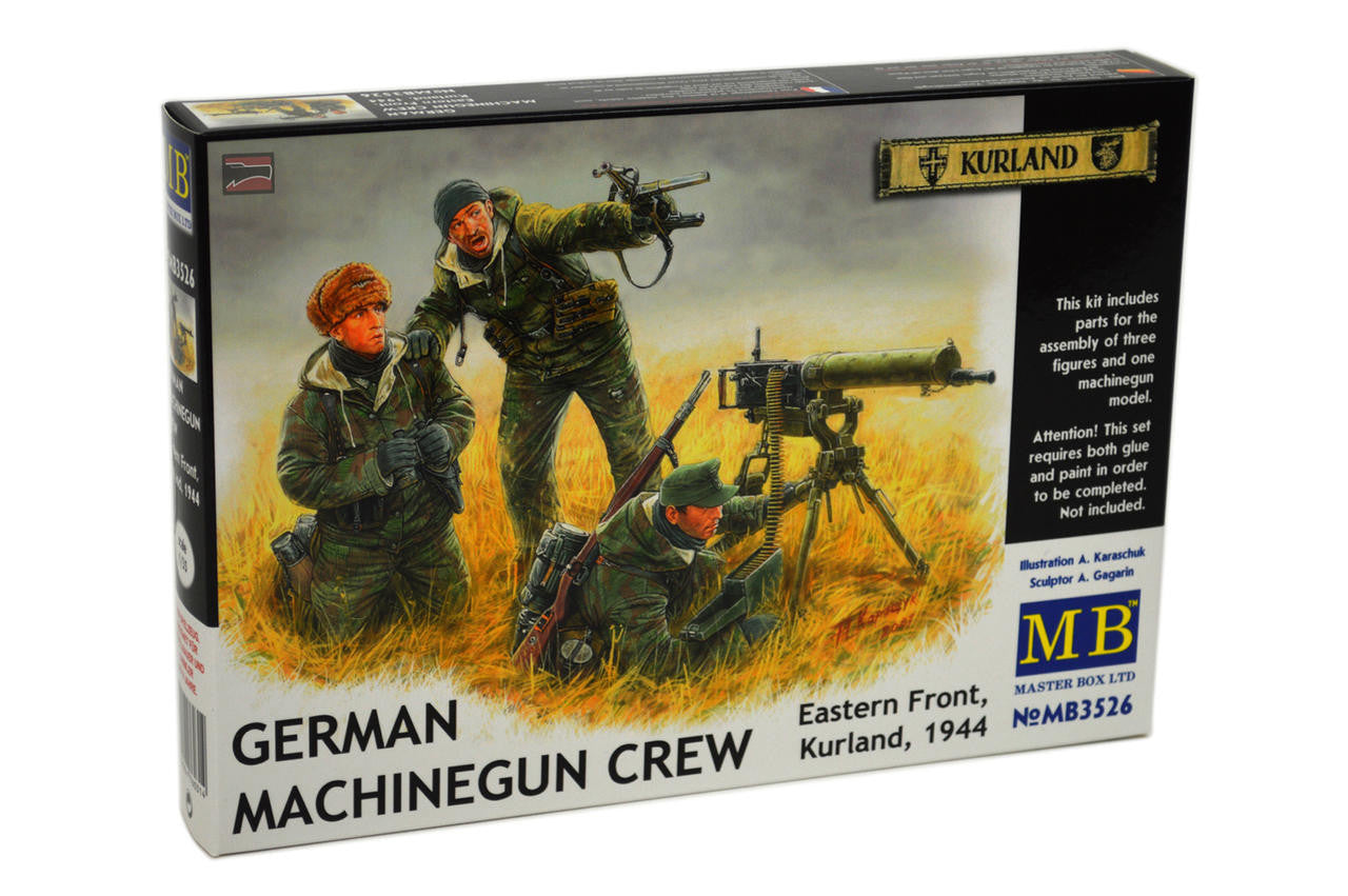 Master Box LTD 1/35 Box German Machine Gun Crew w/MG08 Gun Eastern Fro ...