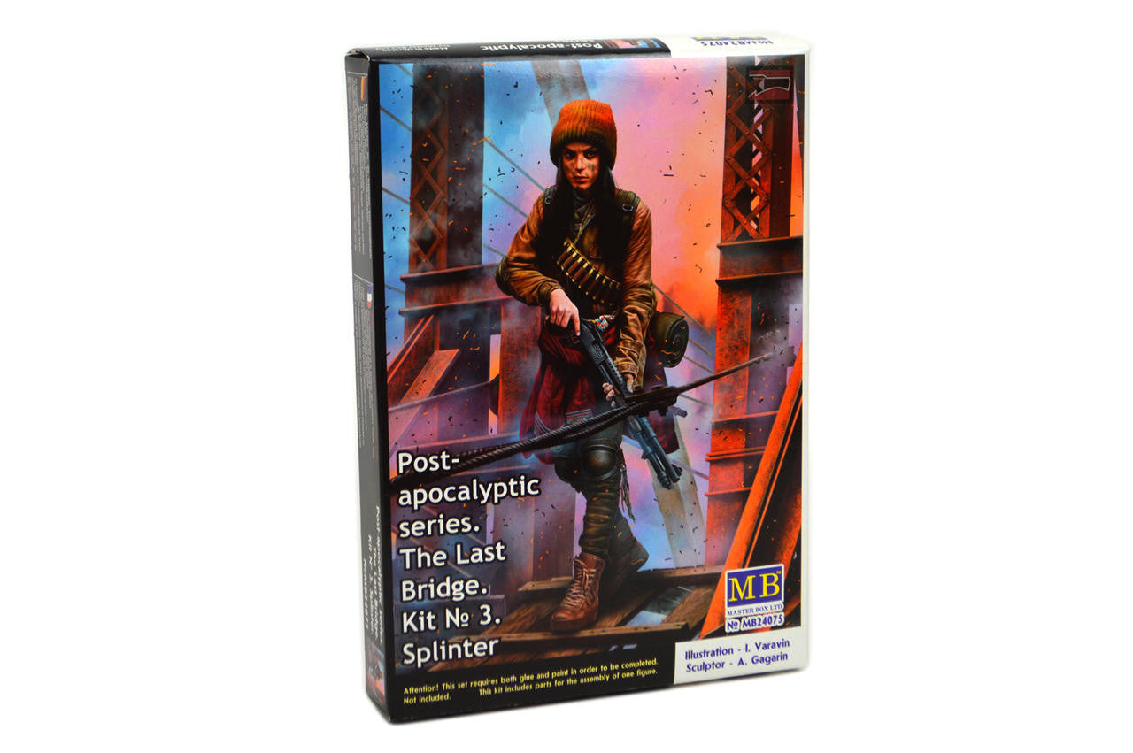 Master Box LTD 1/24 Box Post-Apocalyptic Splinter Female Raider w/Gun ...