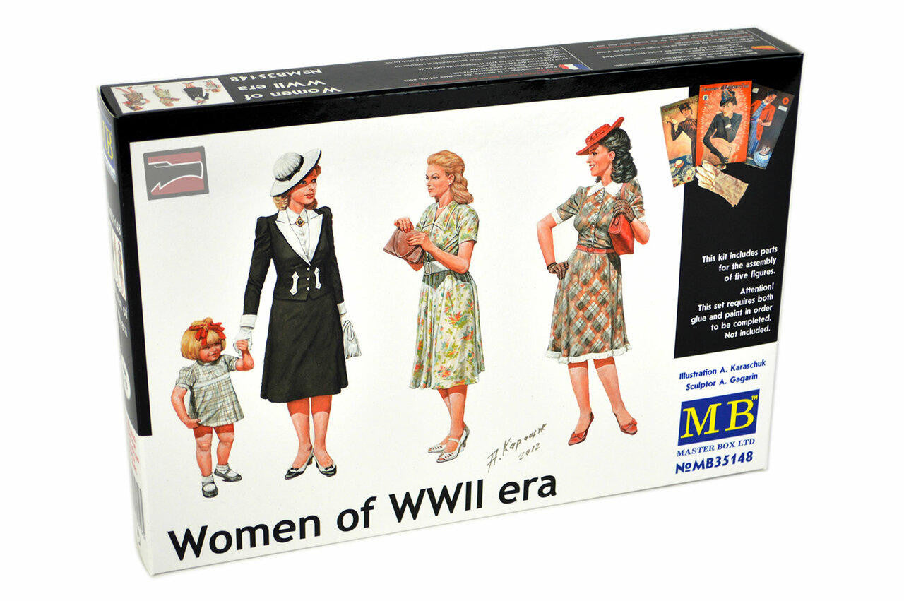 Master Box LTD 1/35 Box WWII Civilian Women Kit (x5) – Fusion Scale Hobbies