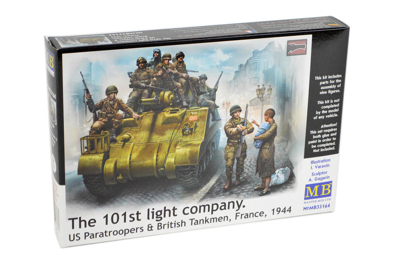 Master Box LTD 1/35 Box 101th Light Company Paratroopers & British Tan ...