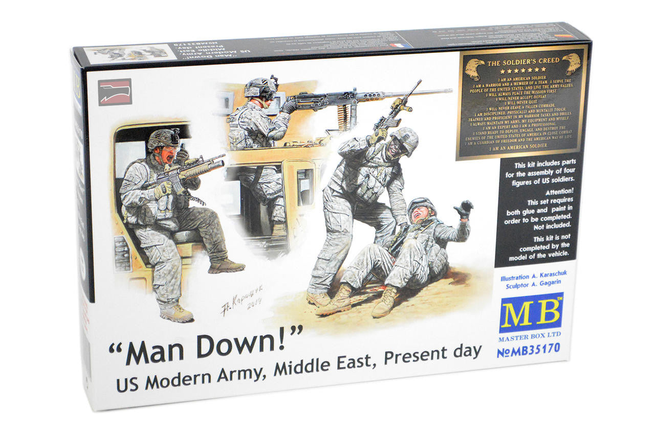 Master Box LTD 1/35 Box Man Down! US Modern Army Middle East Present D ...