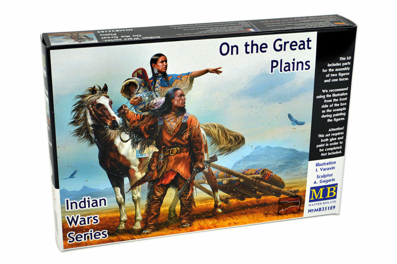Master Box LTD 1/35 Box On the Great Plains Indian Family w/Horse & Ac ...