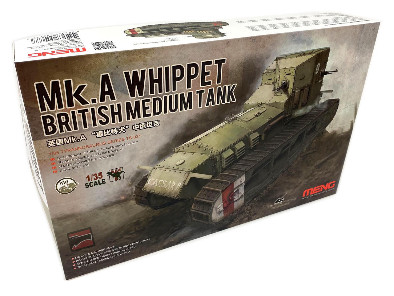 Meng 1/35 Meng BRITISH MEDIUM TANK Mk.A WHIPPET – Fusion Scale Hobbies