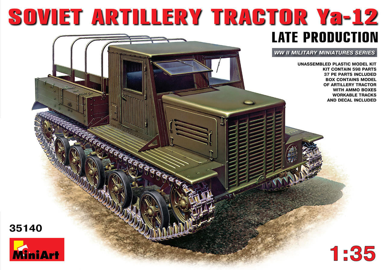 Miniart 1/35 Miniart Ya-12 Late Prod. Soviet Artillery Tractor – Fusion Scale Hobbies