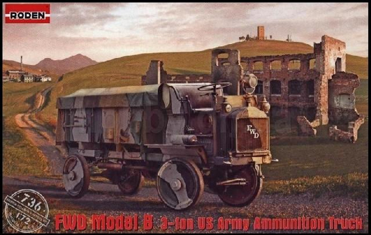 Roden 1/72 Roden FWD Model B 3-Ton US Amy Ammunition Truck w/Canvas-Ty ...