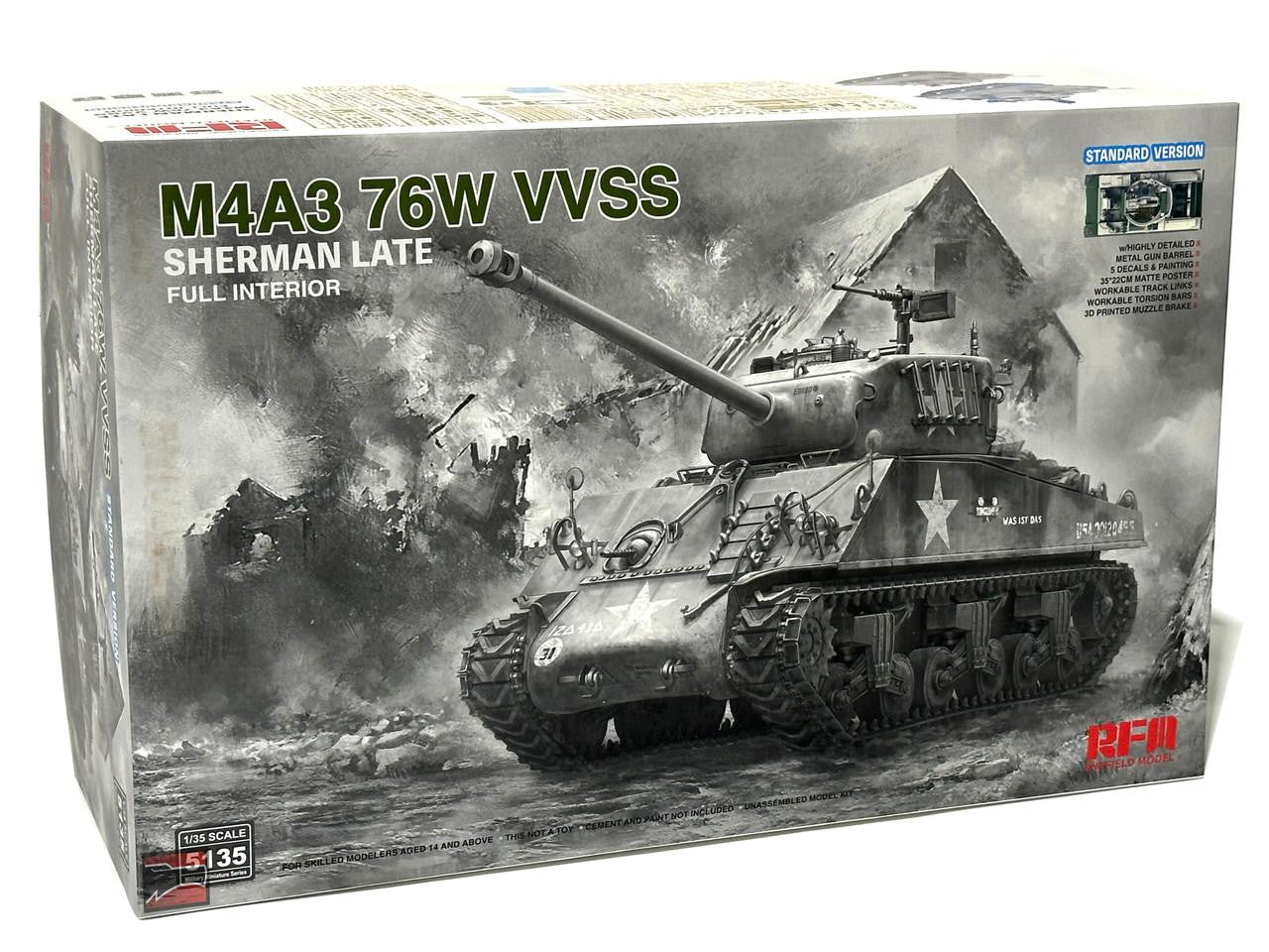 Ryefield 1/35 Ryefield M4A3 Sherman 76W VVSS Late (Standard Version w/ – Fusion Scale Hobbies