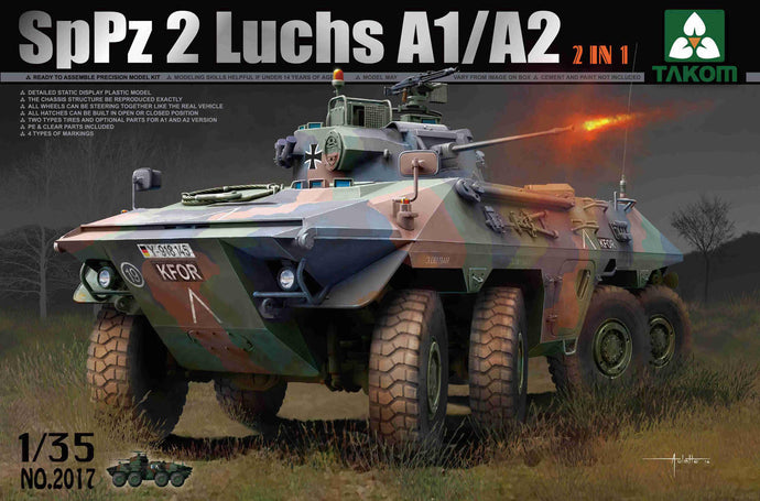 Takom 1/35 Takom SpPz2 Luchs A1/A2 Bundeswehr Recon Vehicle (2 in 1 ...