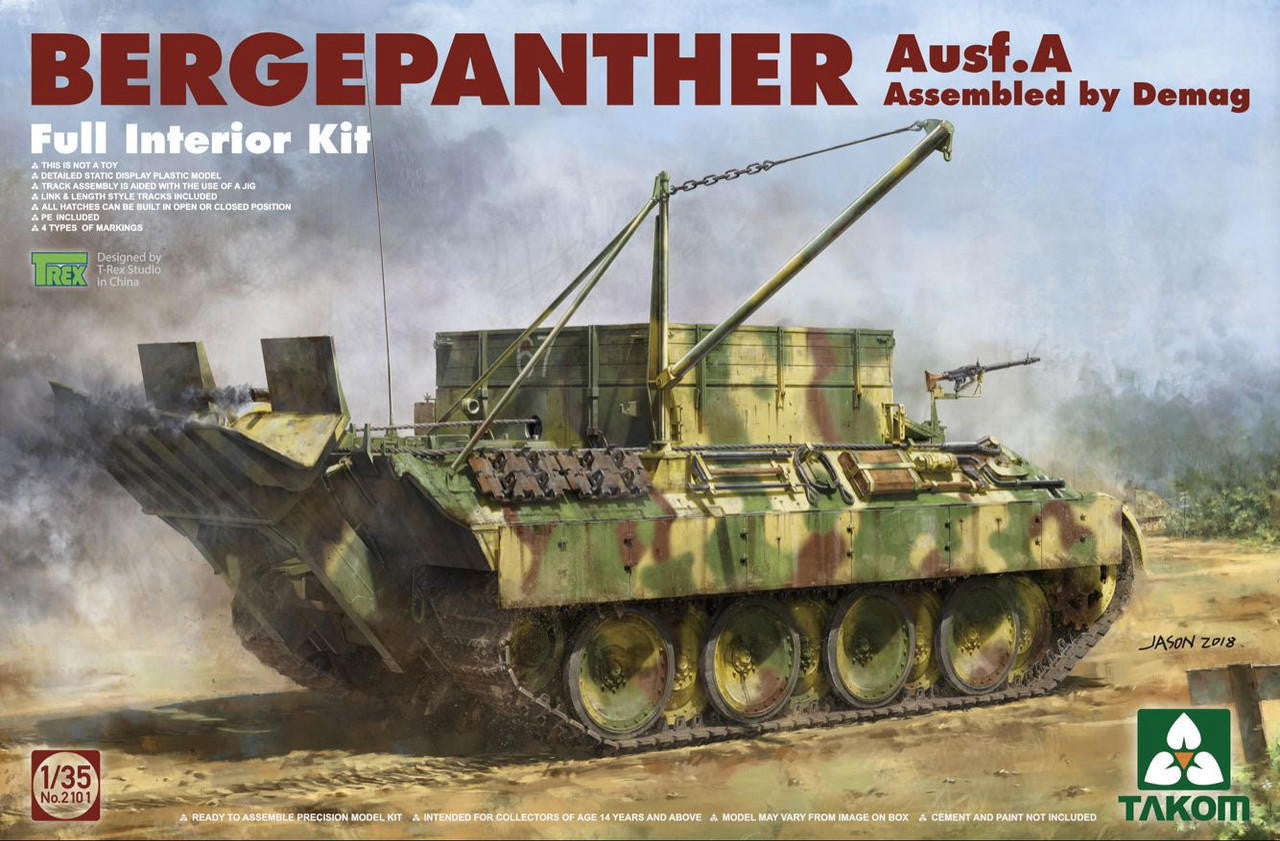 Takom 1/35 Takom WWII Bergepanther Ausf A Tank w/Full Interior – Fusion ...