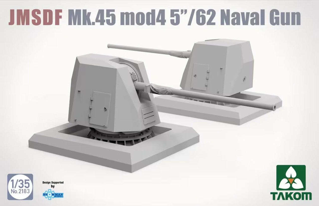 Takom 1/35 Takom Mk.45 mod 4 5"/62 JMSDF Naval Gun Plastic Model Kit ...
