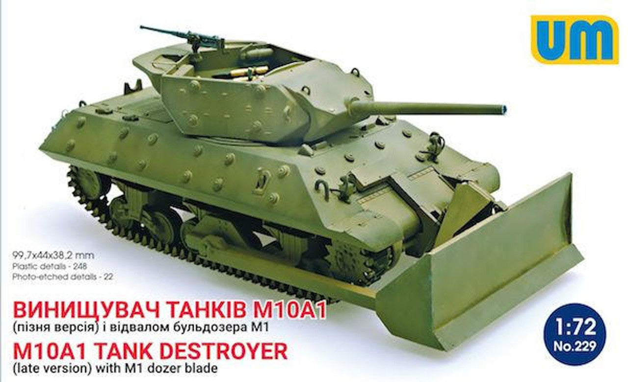 Uni Model 1/72 Uni Model M10A1 Tank destroyer (late version) with M1 d ...